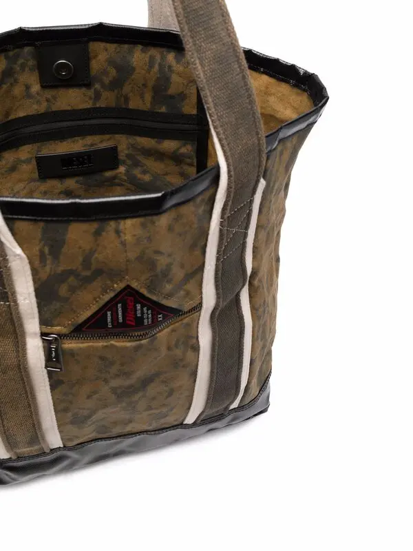 DIESEL® Waxed Camouflage Tote Bag