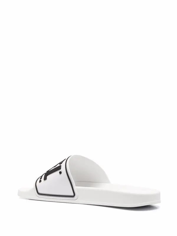 DIESEL® Logo-embossed Slides - White