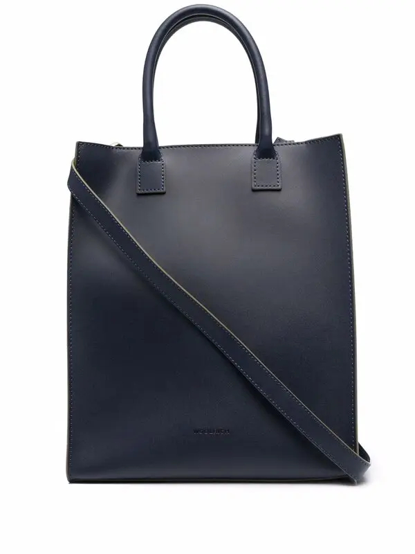 Woolrich Embossed-logo Leather Tote Bag