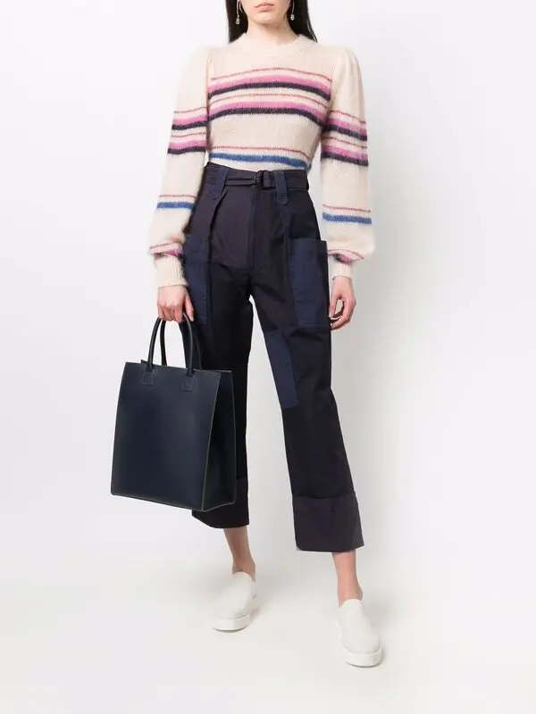 Woolrich Embossed-logo Leather Tote Bag