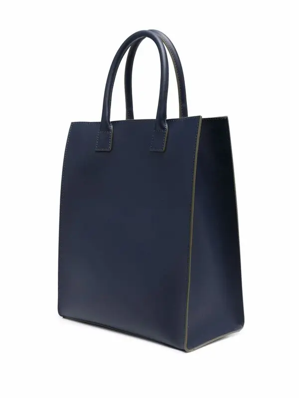Woolrich Embossed-logo Leather Tote Bag