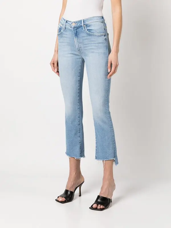 MOTHER The Insider Cropped Jeans - Blue