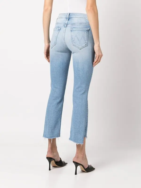 MOTHER The Insider Cropped Jeans - Blue