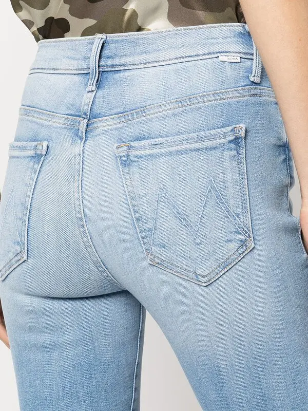 MOTHER The Insider Cropped Jeans - Blue