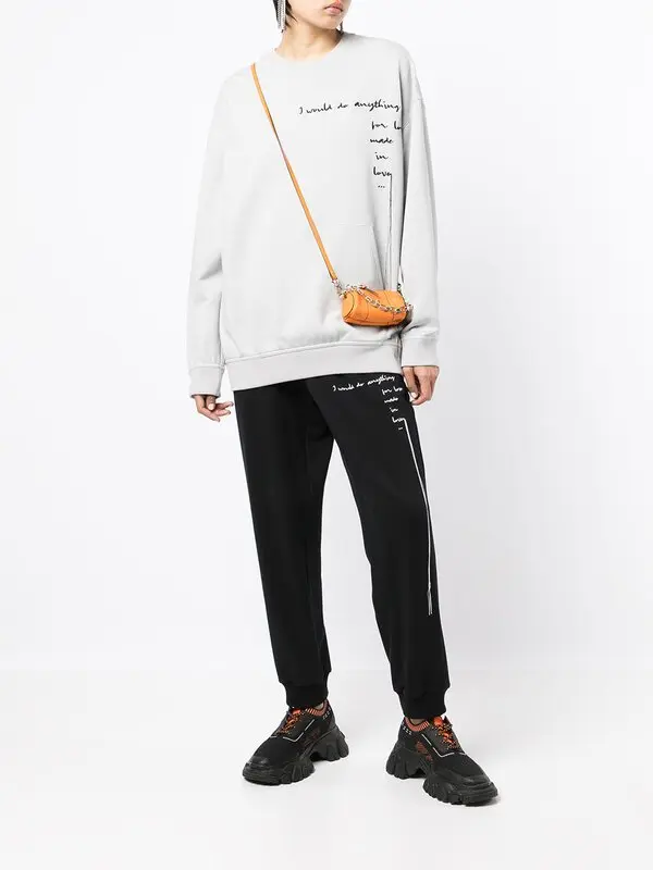 PORTS V Slogan-print Crew Neck Sweatshirt