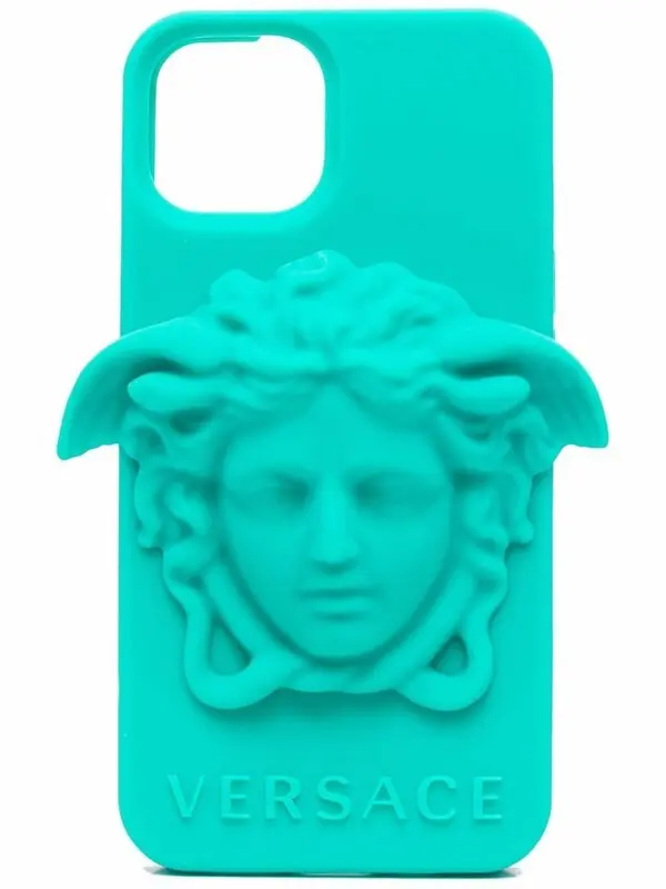 Versace Medusa Head-Detail Iphone 13 Case - Green | Editorialist