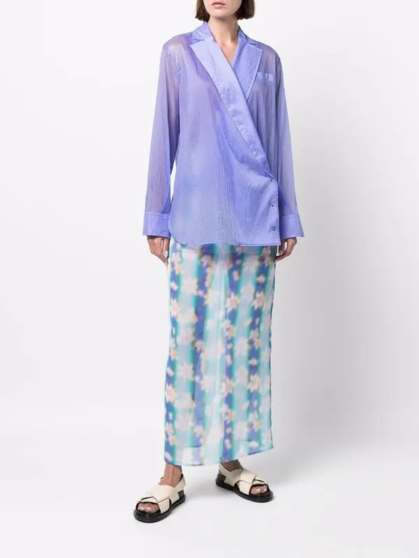 Nina Ricci Floral-print Straight Maxi Skirt