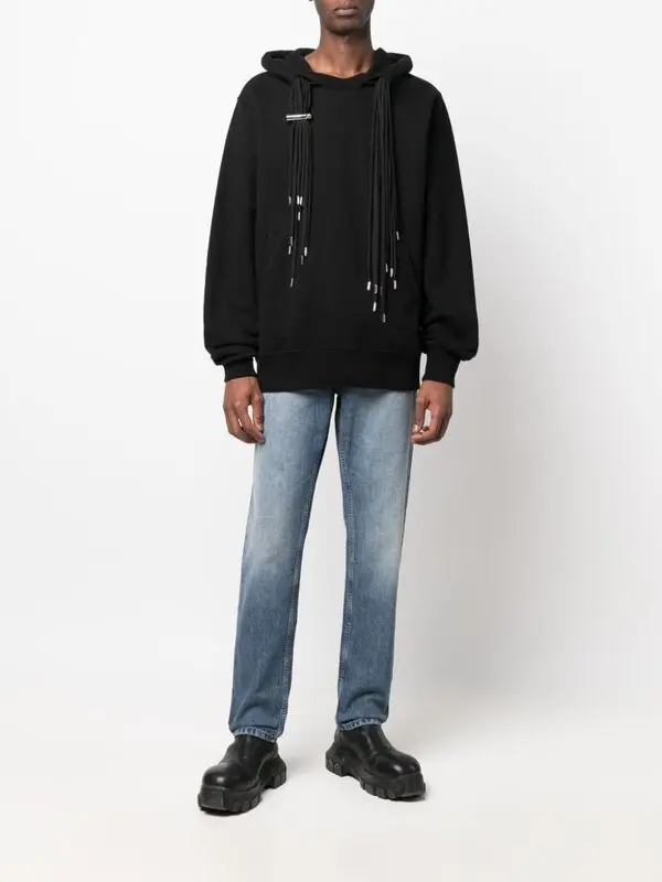AMBUSH Drawstring Cotton Hoodie - Black