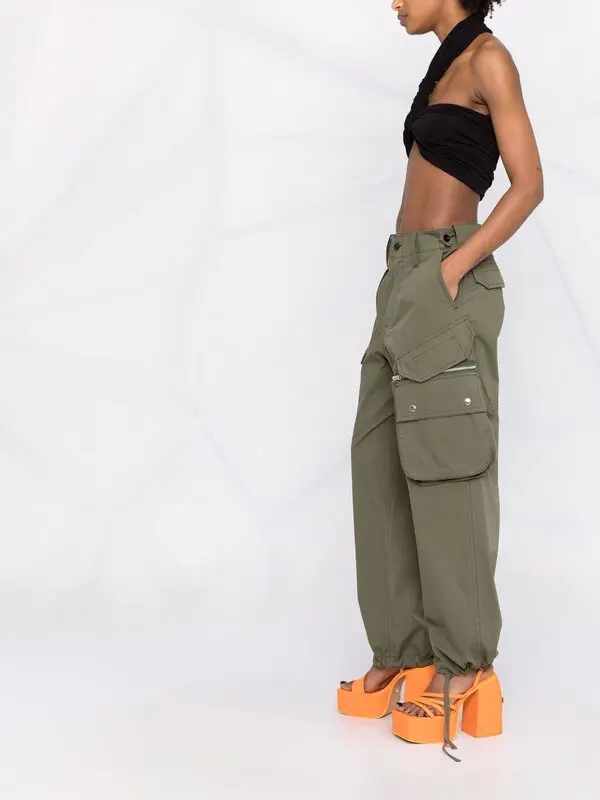 AMBUSH Twist Halterneck Ruched Cropped Top