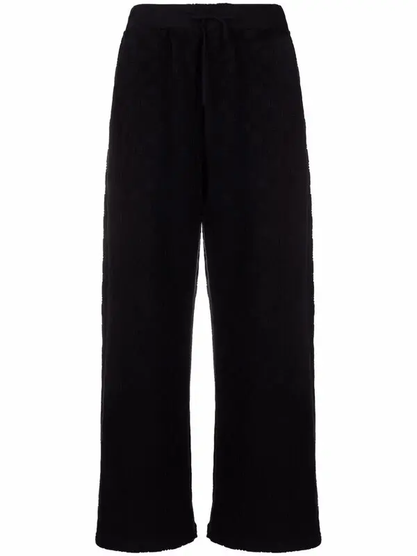 AMBUSH Monogram Jacquard Wide-leg Trousers - Black