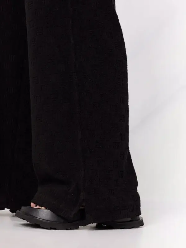 AMBUSH Monogram Jacquard Wide-leg Trousers - Black