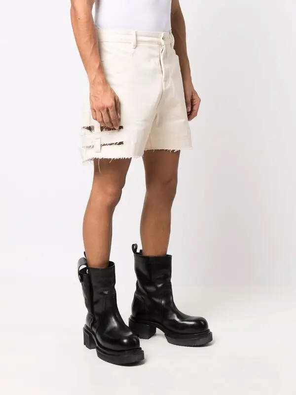 Rick Owens Distressed Cut-off Shorts