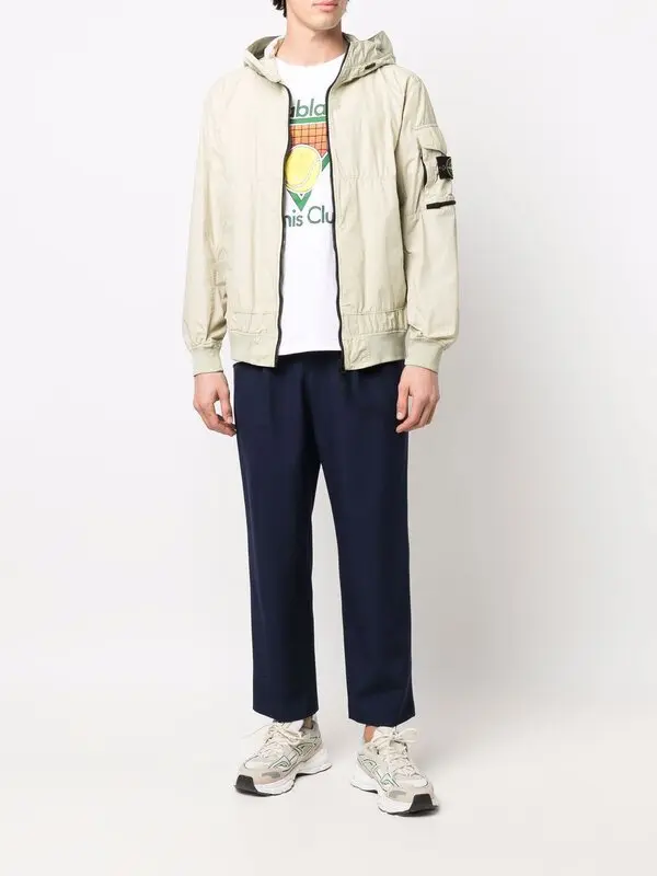 Stone Island Compass Badge Lightweight Hooded Jacket