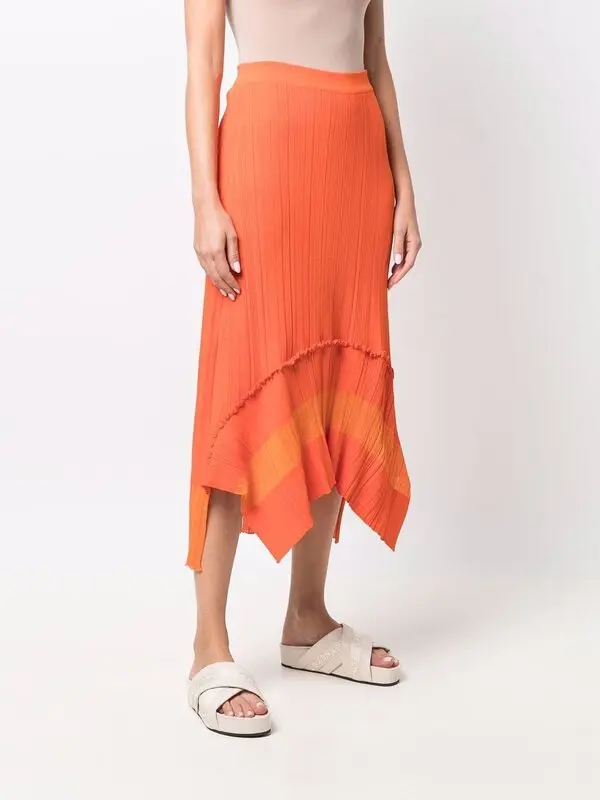 Stella McCartney Two-tone Fine-ribbed Skirt