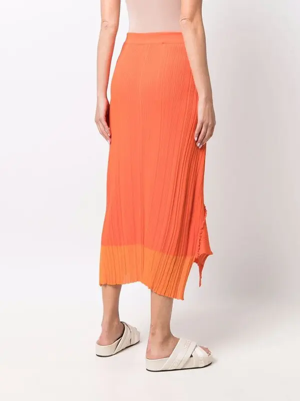Stella McCartney Two-tone Fine-ribbed Skirt