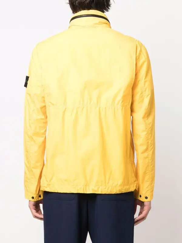 Stone Island Compass-patch Zip-up Jacket - Yellow