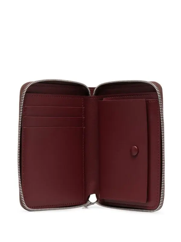 JIL SANDER Zip-around Leather Wallet - Red