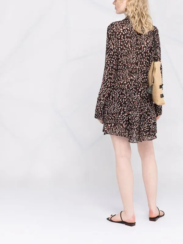 Patrizia Pepe Abstract-print Ruched Shirtdress