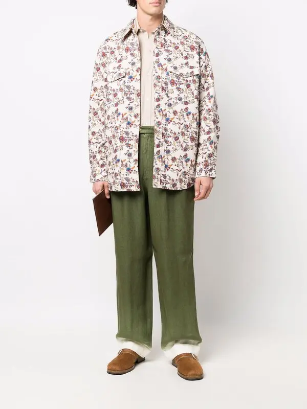 MARANT Floral-print Cotton Shirt Jacket