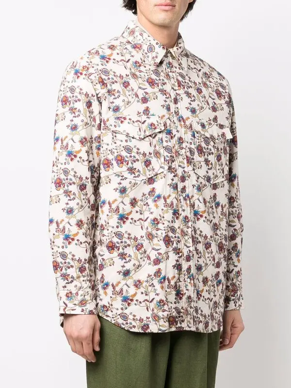 MARANT Floral-print Cotton Shirt Jacket