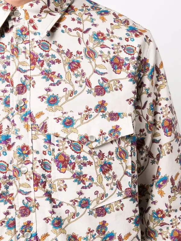 MARANT Floral-print Cotton Shirt Jacket