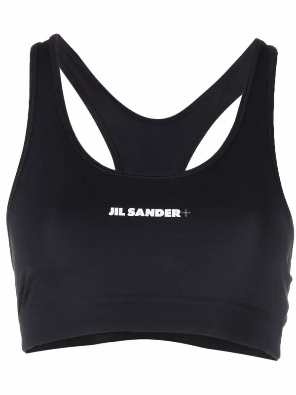 JIL SANDER Logo-print Sports Bra - Black