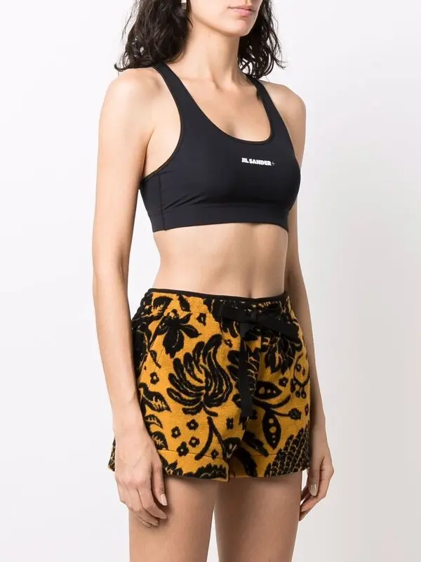 JIL SANDER Logo-print Sports Bra - Black