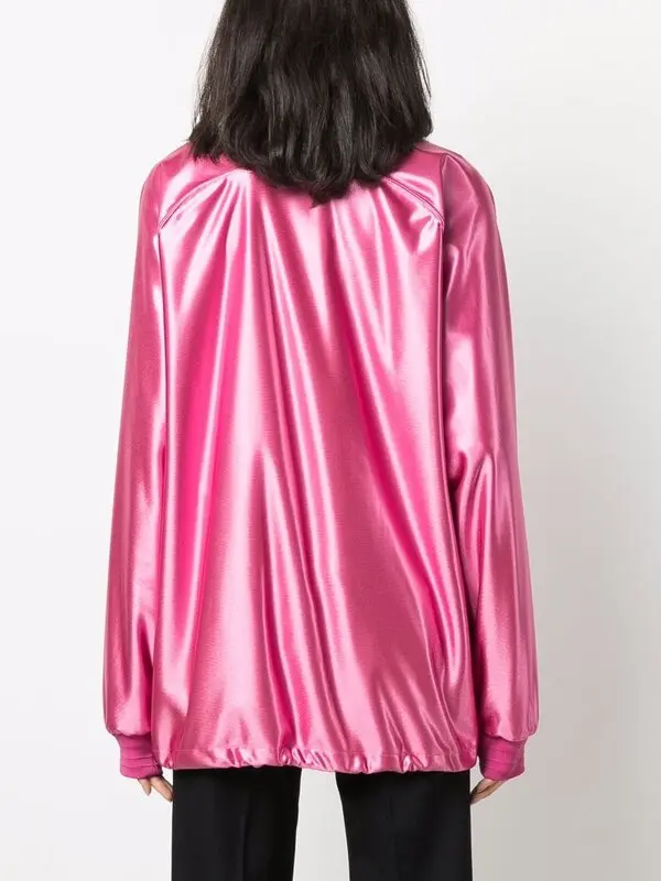 Khrisjoy Logo-print Metallic Bomber Jacket