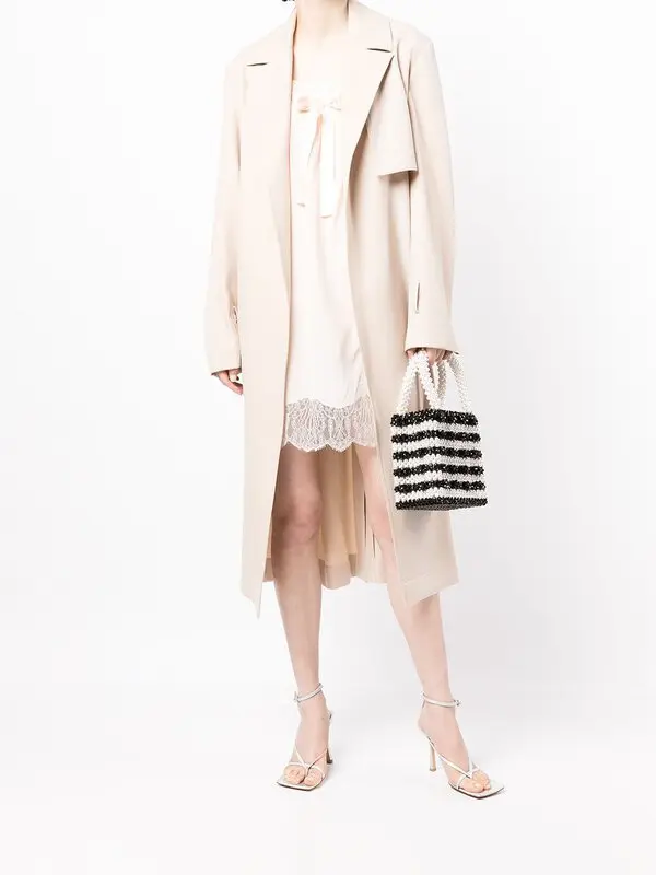 Shiatzy Chen Lace-trimmed Silk Blend Mini Dress