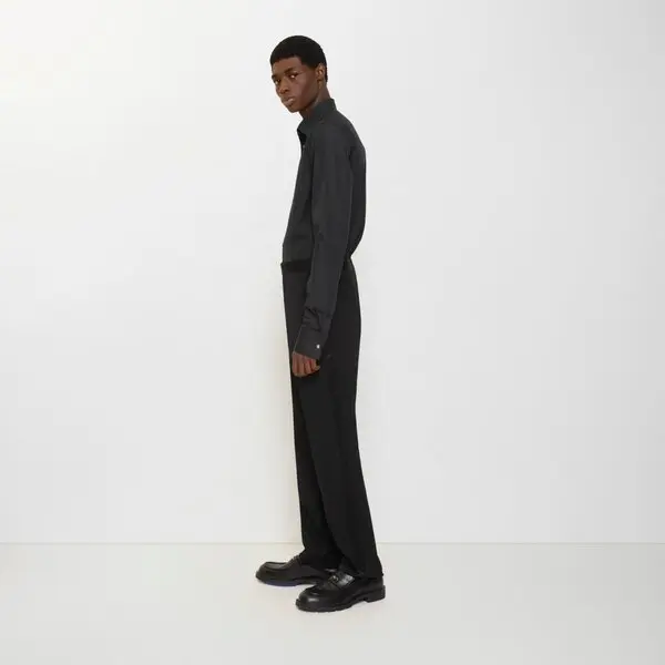 Burberry Grain De Poudre Wool Tuxedo Trousers