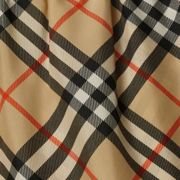 Burberry Check Silk Shorts - Sand