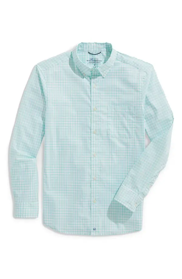 Vineyard Vines Classic Fit On-the-go Brrrº Gingham Button-down Shirt