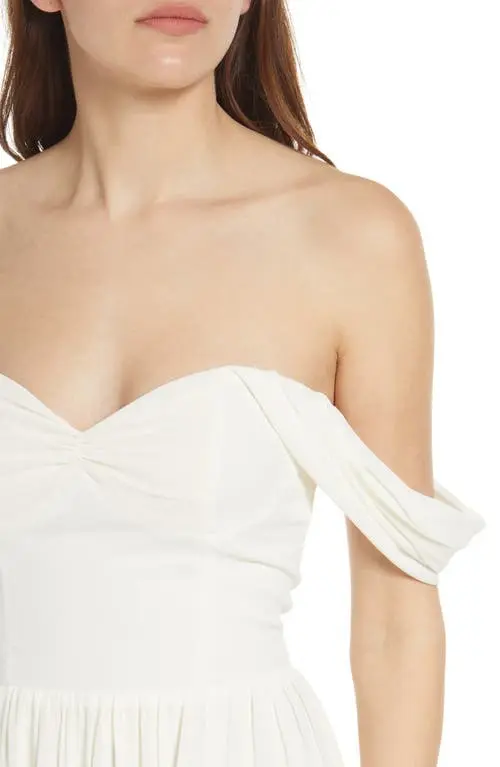 REFORMATION Violet Off-the-shoulder Midi Dress