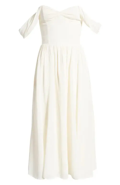REFORMATION Violet Off-the-shoulder Midi Dress