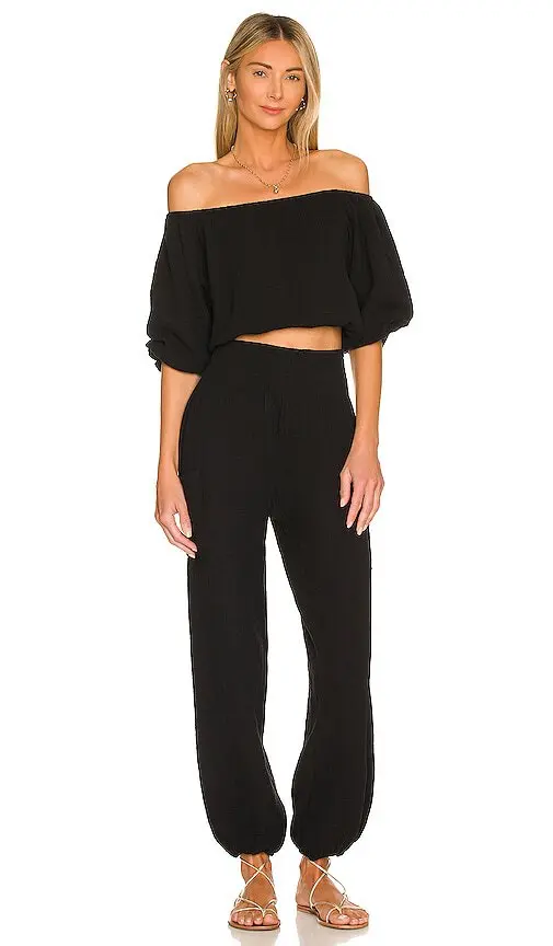 BOBI Relaxed Fit Cotton Gauze Pant