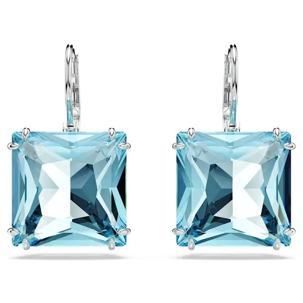 SWAROVSKI Millenia Drop Earrings With Asscher-cut Crystals - Blue
