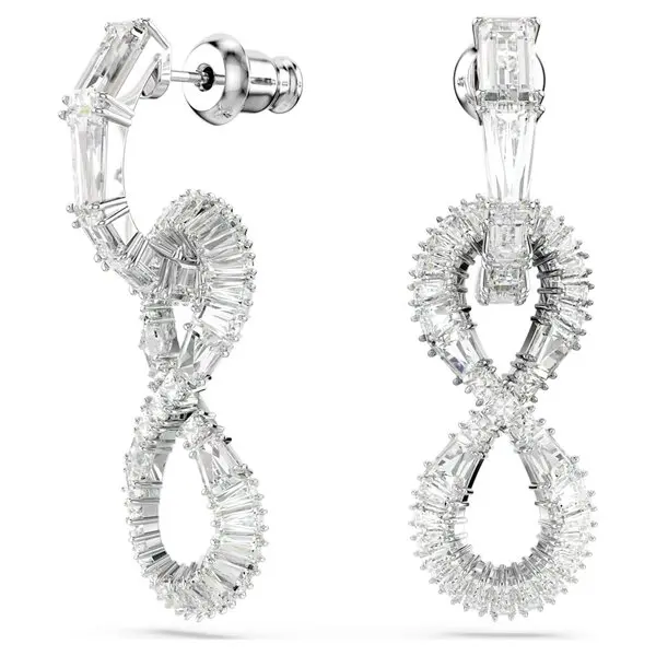 SWAROVSKI Hyperbola Drop Earrings With 18k Gold Finish - White