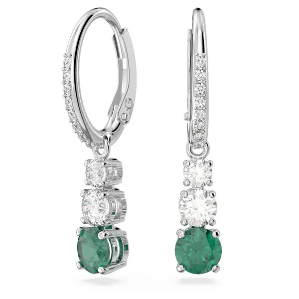 SWAROVSKI Stilla Attract Hoop Earrings - Green