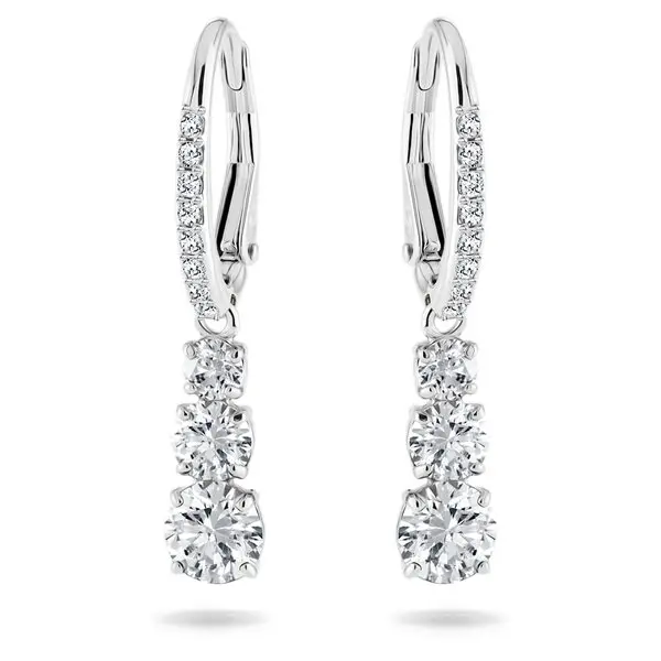 SWAROVSKI Attract Trilogy Hoop Earrings - White