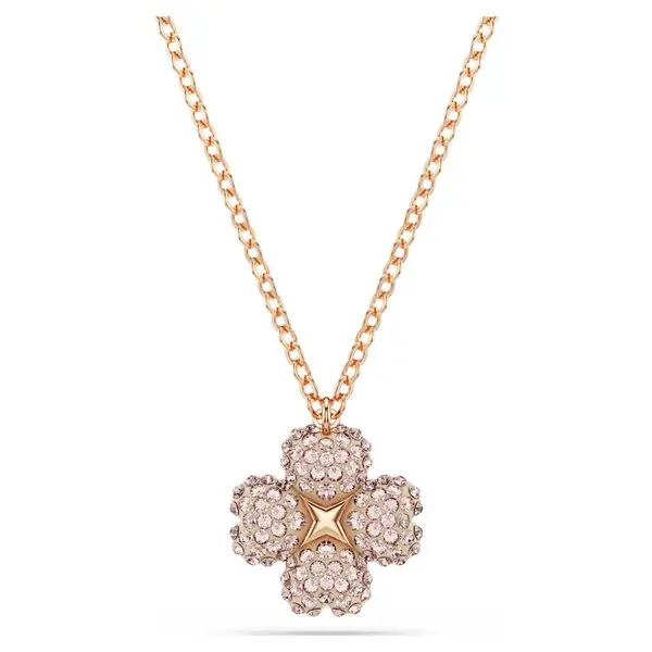 SWAROVSKI Latisha Pendant Necklace With Rose Gold Finish And Crystals - Pink