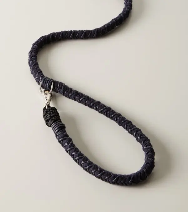 Loro Piana Leather And Cashmere Dog Leash