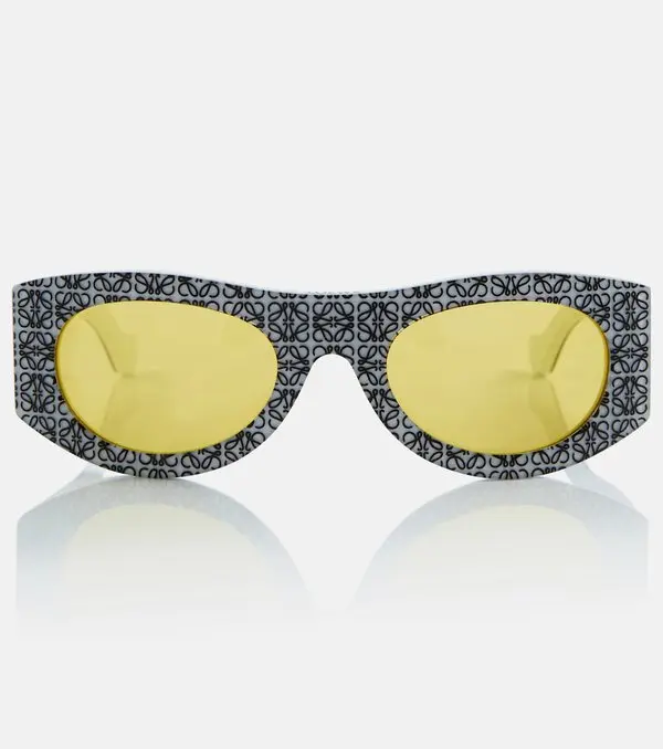 Loewe Nature Oval Sunglasses - Black