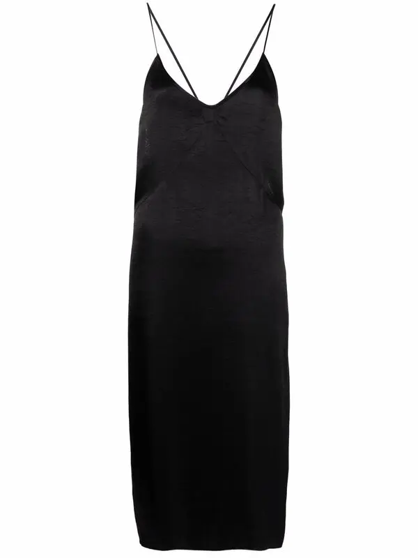 Dsquared2 Satin-finish Midi Dress - Black