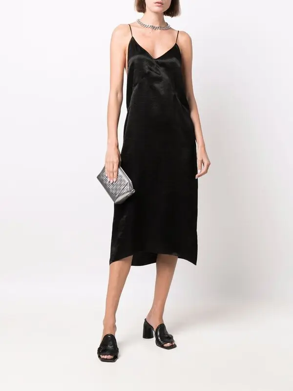 Dsquared2 Satin-finish Midi Dress - Black