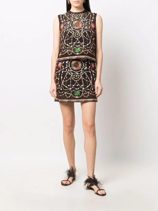Emilio Pucci Cyprea Embroidered Crochet Blouse