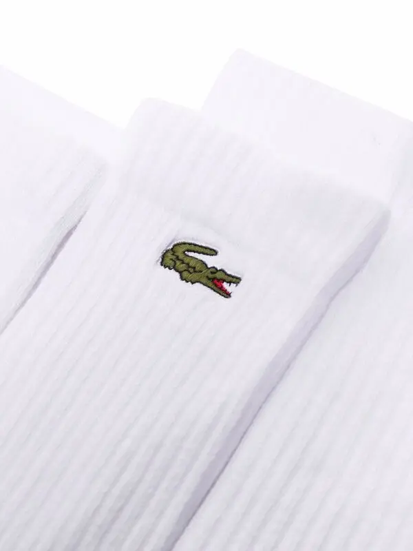 Lacoste Logo-patch Ribbed Socks Three-pack