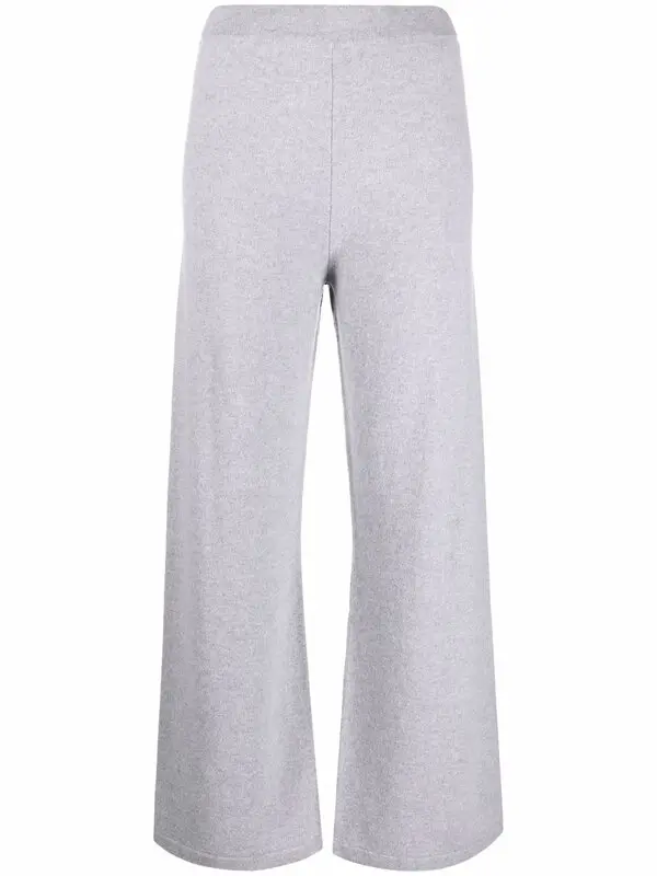 PAULA Wide-leg Cashmere Trousers - Grey