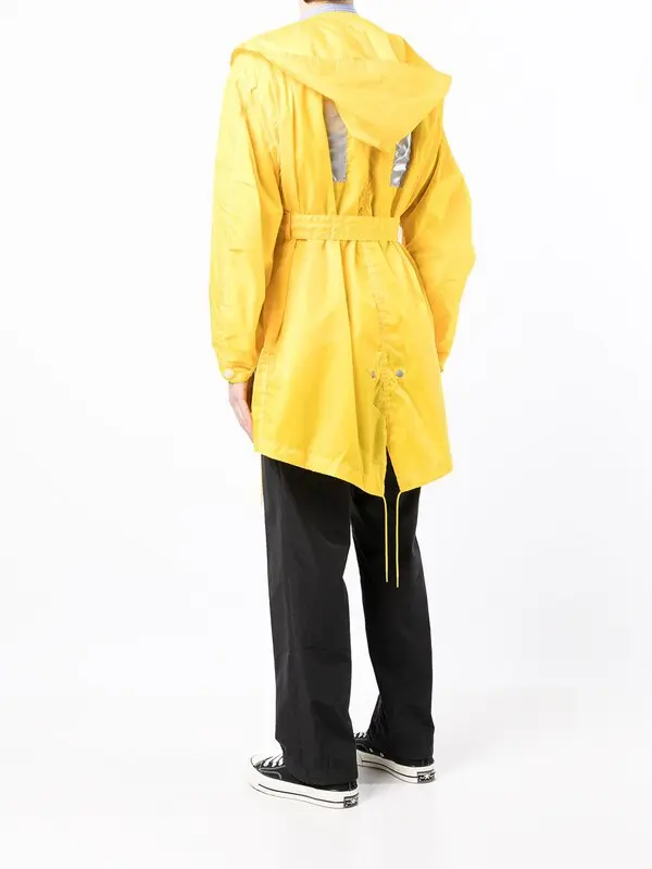FUMITO GANRYU Reflective Panel Hooded Raincoat