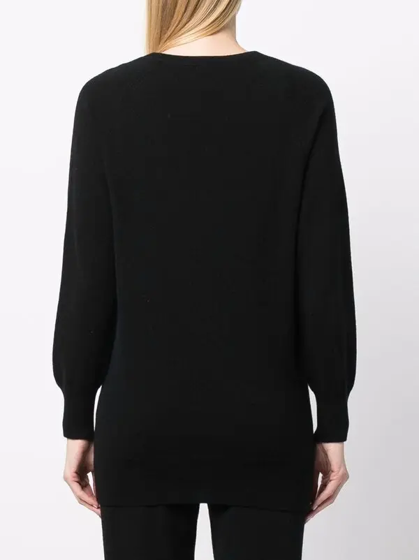 PAULA V-neck Knit Jumper - Black