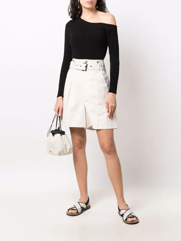 PAULA Cold-shoulder Knit Jumper - Black